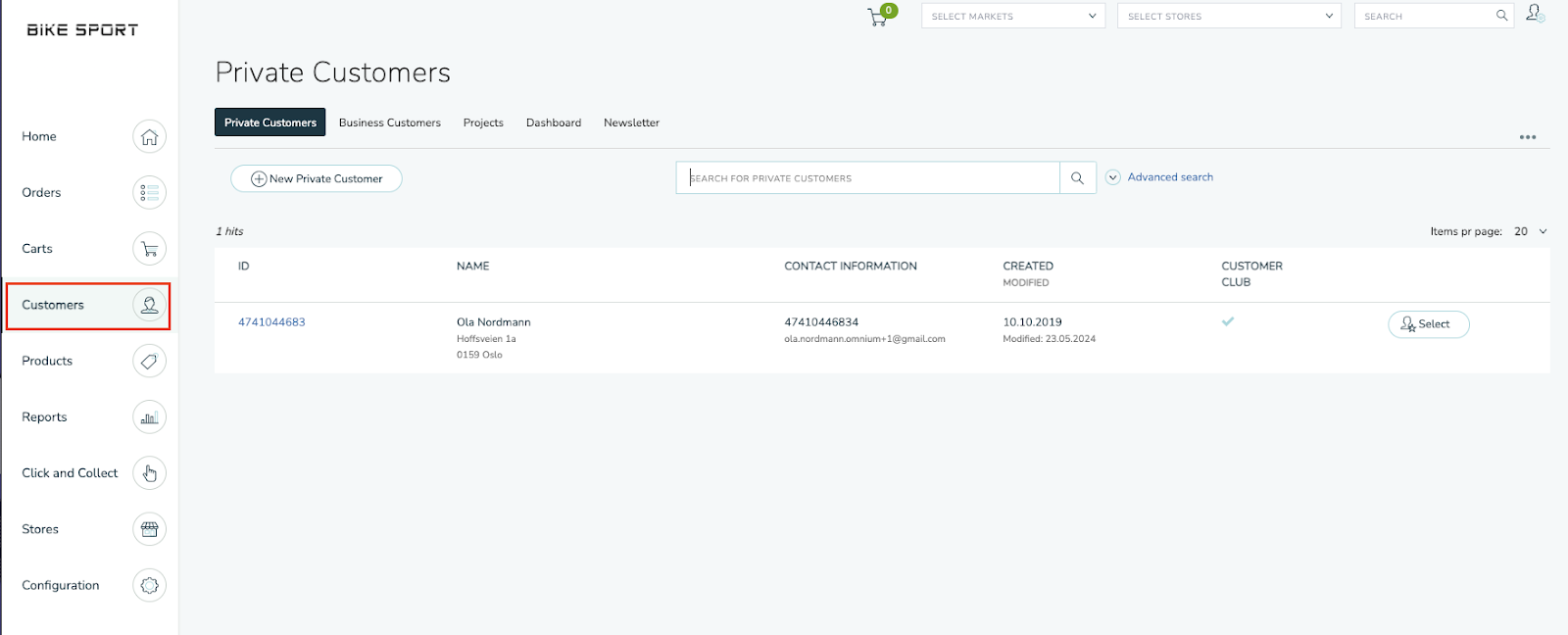 Create a cart from different views – Omnium